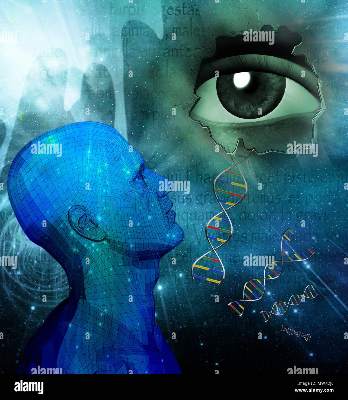 Human eye and dna hi-res stock photography and images - Alamy