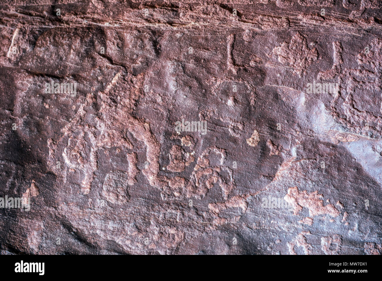 Alameleh inscriptions wadi rum hi-res stock photography and images - Alamy