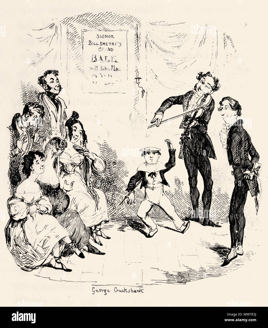 George Cruikshank - English Illustrator - "The Dancing Academy" by ...