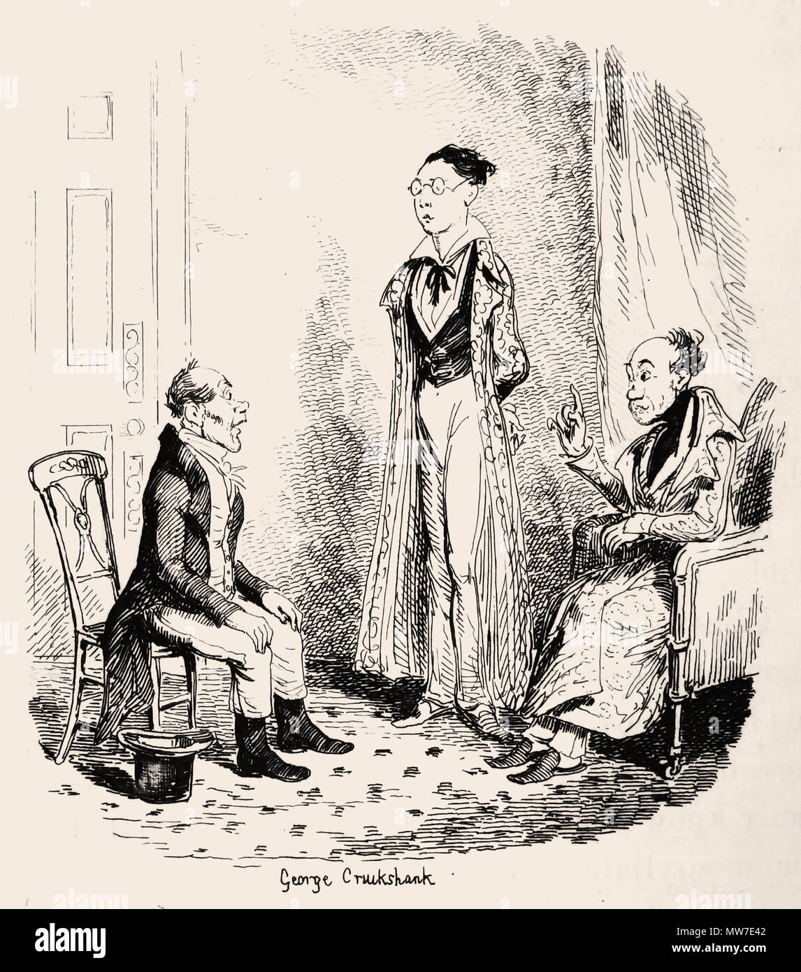 George Cruikshank - English Illustrator - "The Boarding House" by ...