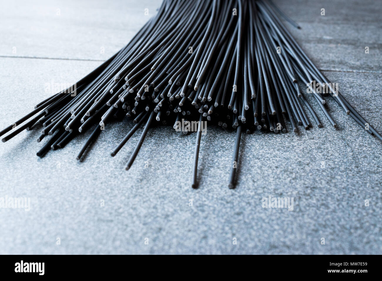 Raw Black Spaghetti Pasta Flavored with Squid ink or Cuttlefish ...