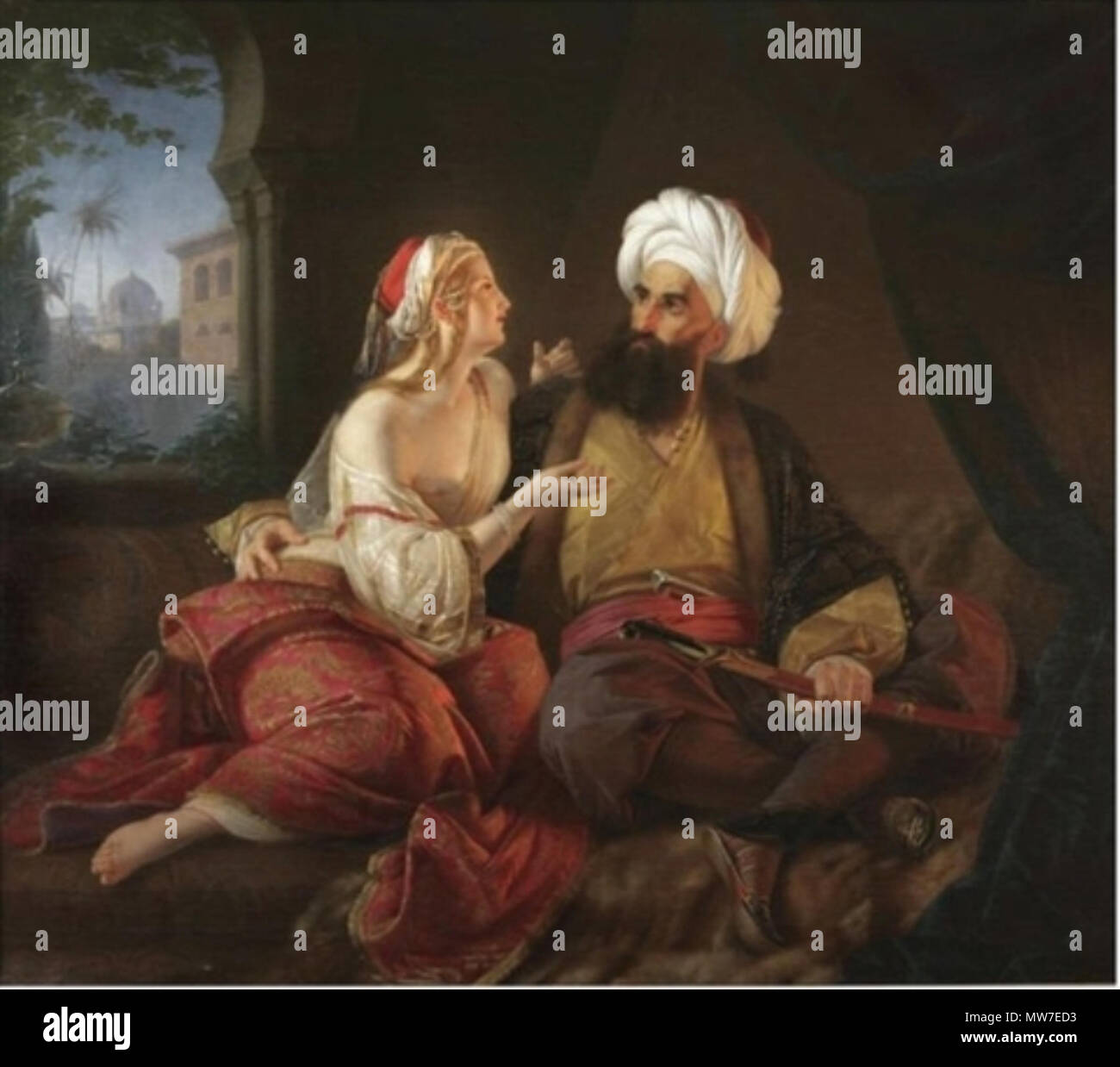 . English: Ali Pasha and Kira Vassiliki by Paul Emil Jacobs 1802 1866 ...