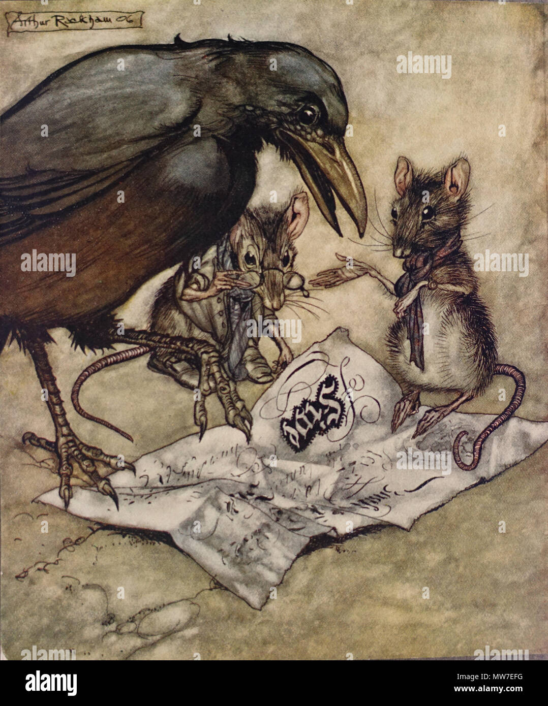 Arthur Rackham - "Preposterous!" Cried Solomon in a Rage Stock Photo ...