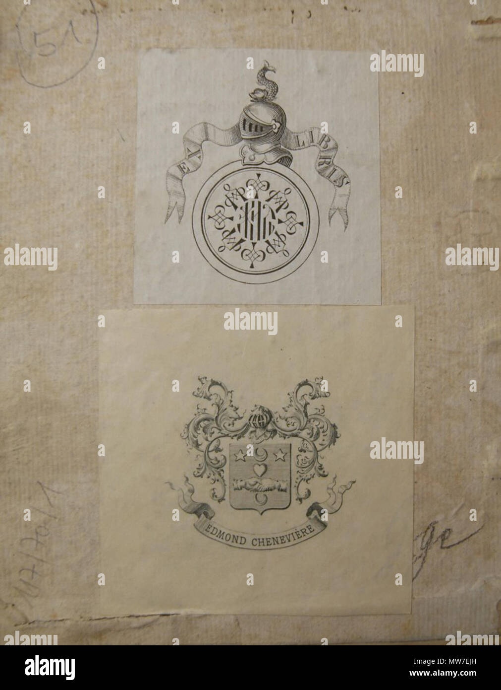 Armorial bookplate hi-res stock photography and images - Alamy