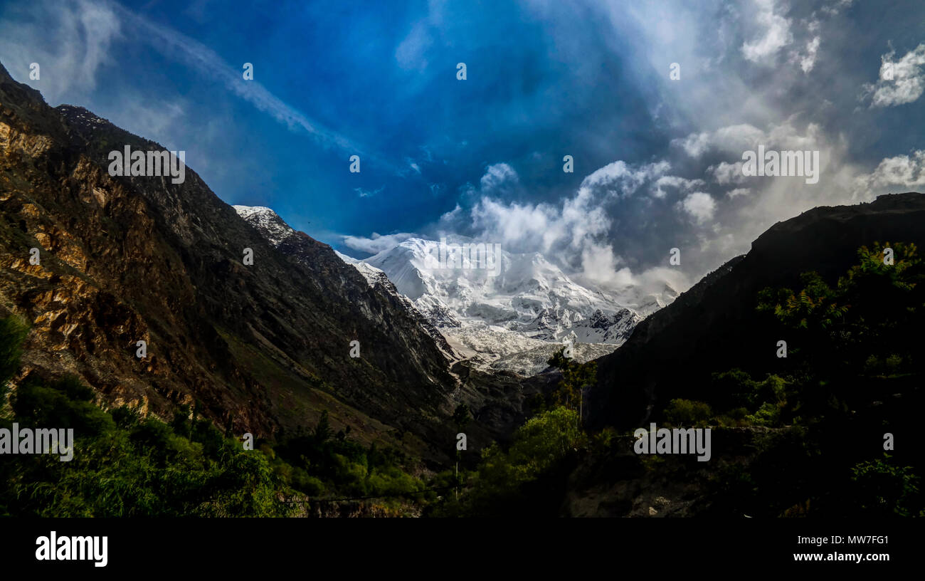 View to Rakaposhi peak, Karakorum mountains, Pakistan Stock Photo - Alamy