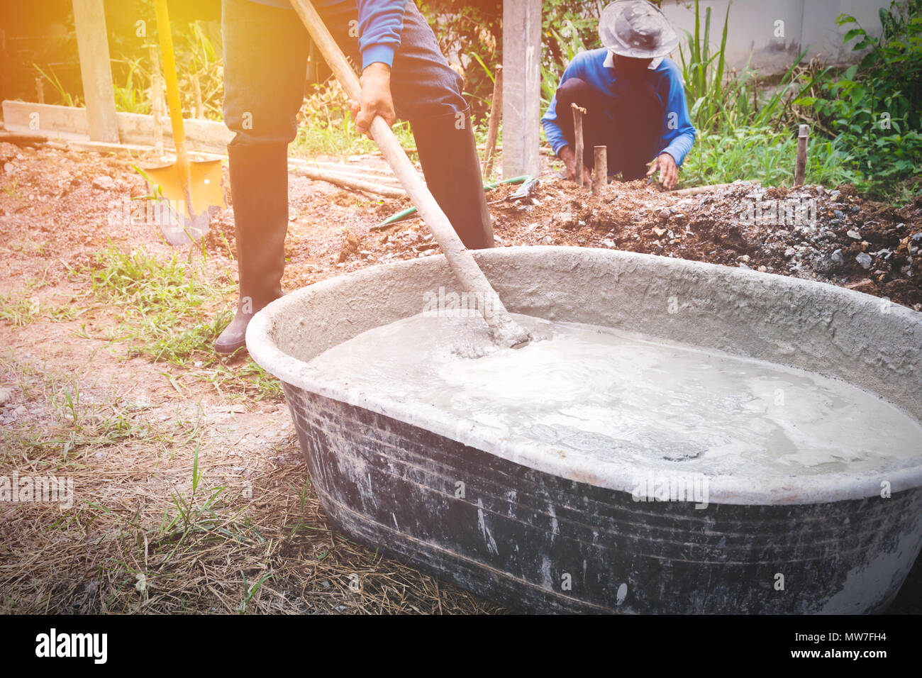Mixing concrete hi-res stock photography and images - Alamy