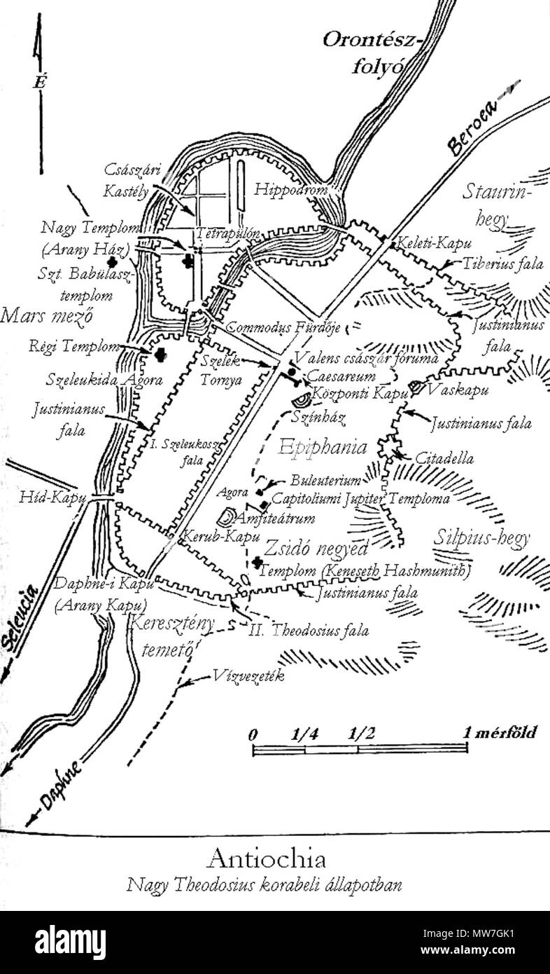 . Map of Antiochia ad Orontem / Antioch / Ἀντιόχεια ἡ ἐπὶ Ὀρόντου ...