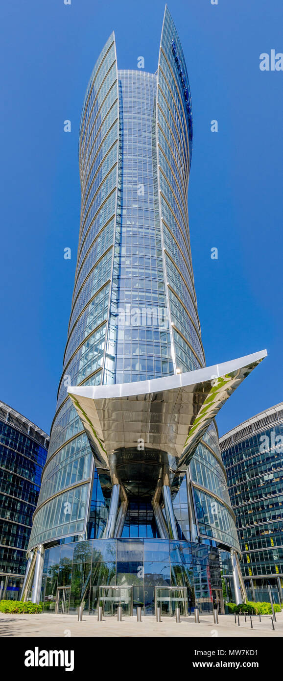 Warsaw, Poland. Warsaw spire, the tallest office building in Warsaw ...