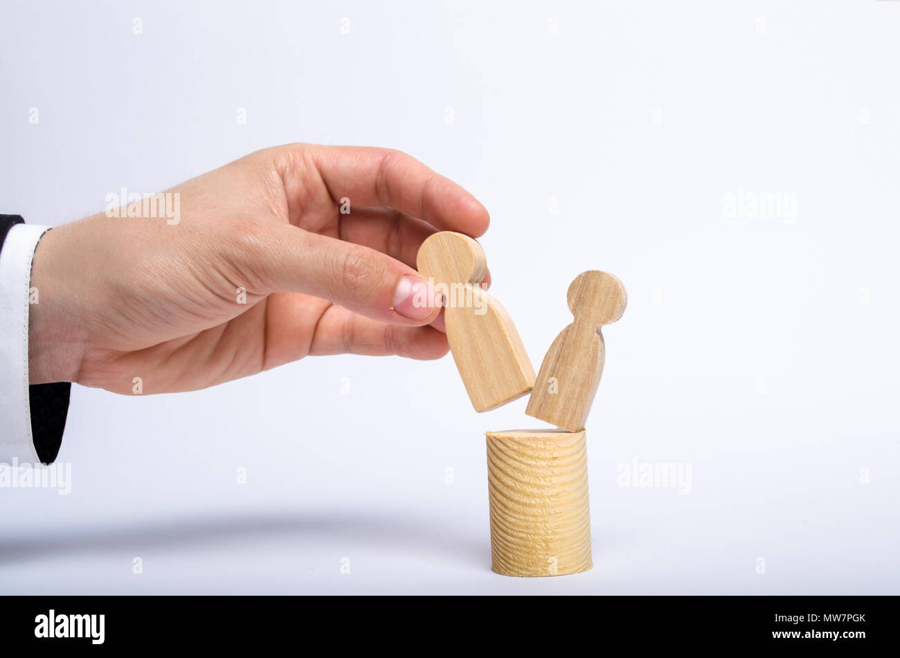 One person is replaced by another. The employee is fired and put in his ...