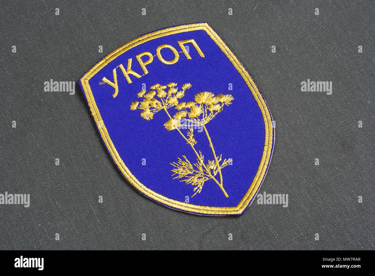 KIEV, UKRAINE - July, 16, 2015. Ukraine Army unofficial uniform badge ...