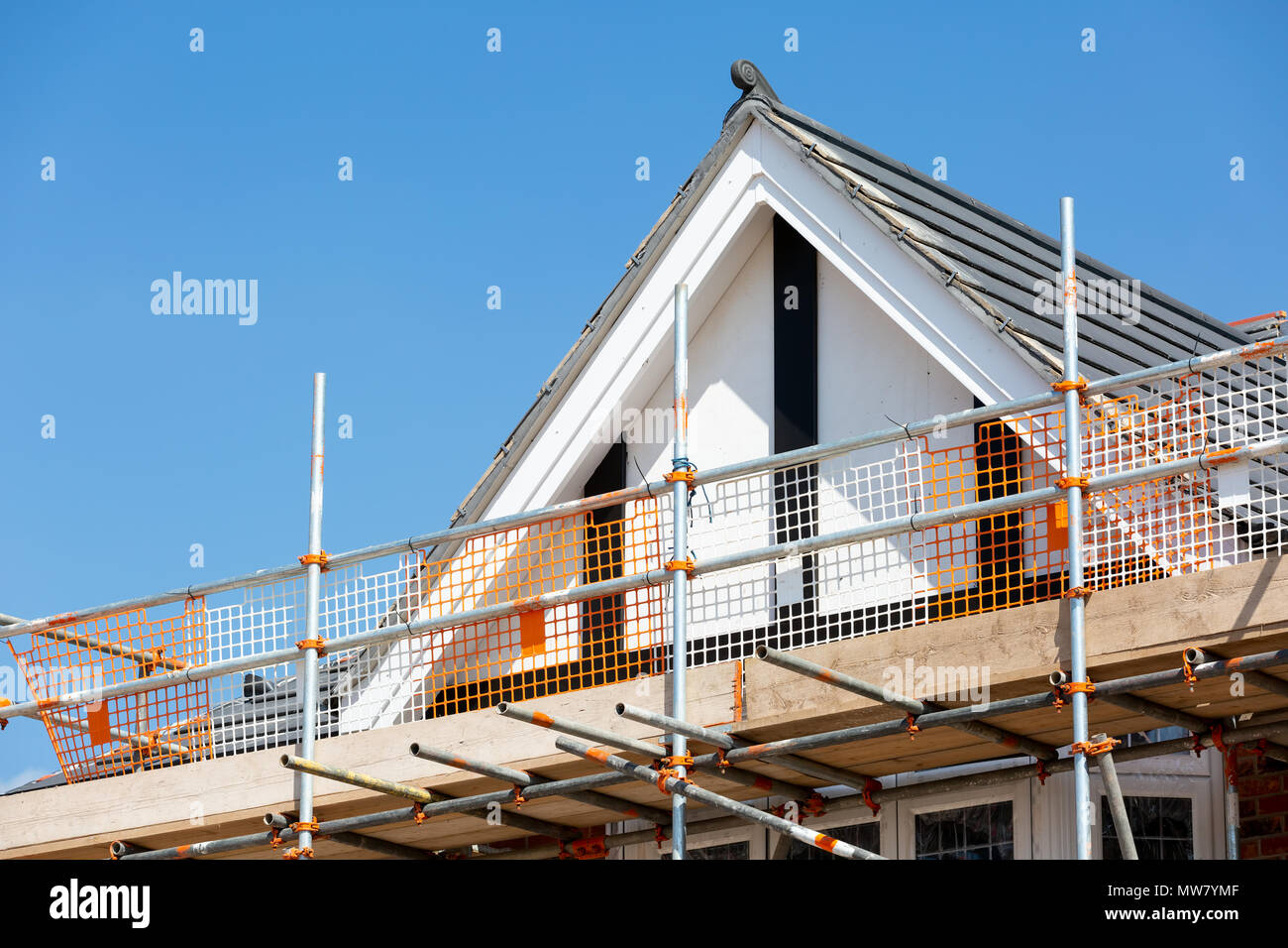 New home gable roof wall hi-res stock photography and images - Alamy