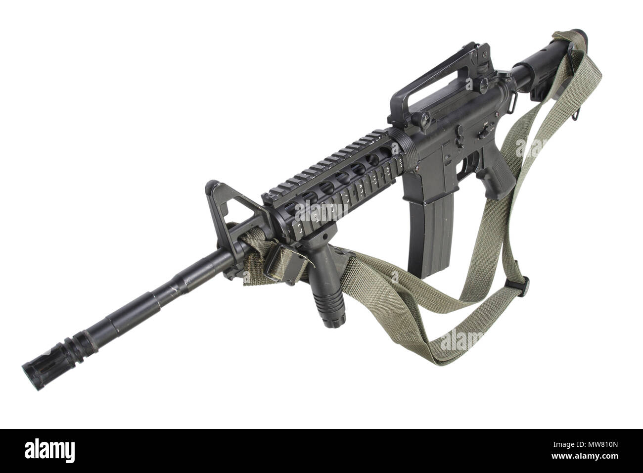 M4 carbine isolated on white Stock Photo - Alamy