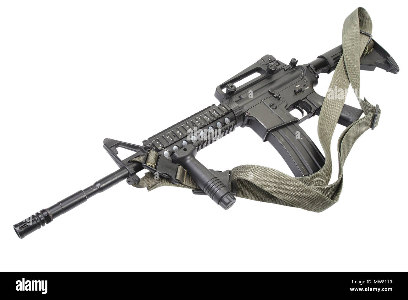M4 carbine isolated on white Stock Photo - Alamy