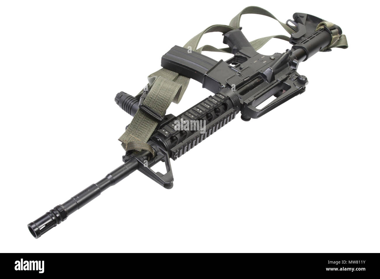 M4 carbine isolated on white Stock Photo - Alamy
