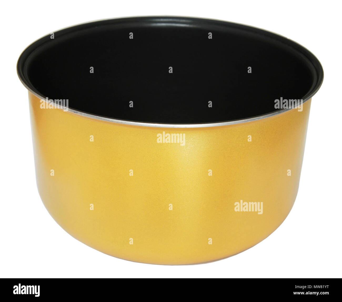 Inner pot of electric rice cooker Stock Photo - Alamy