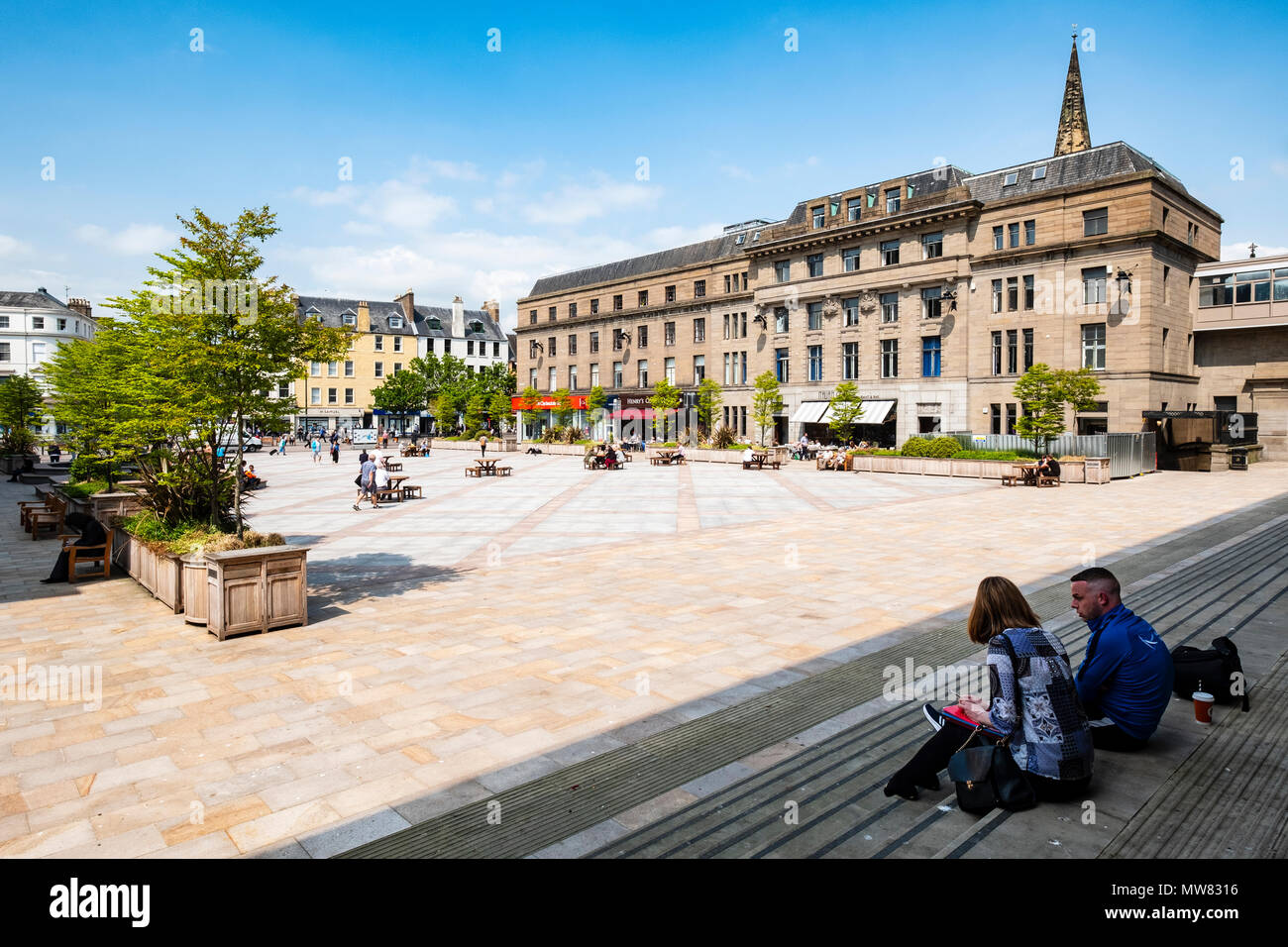 View of the City Square from Caird Hall, Dundee, Scotland, UK Stock ...