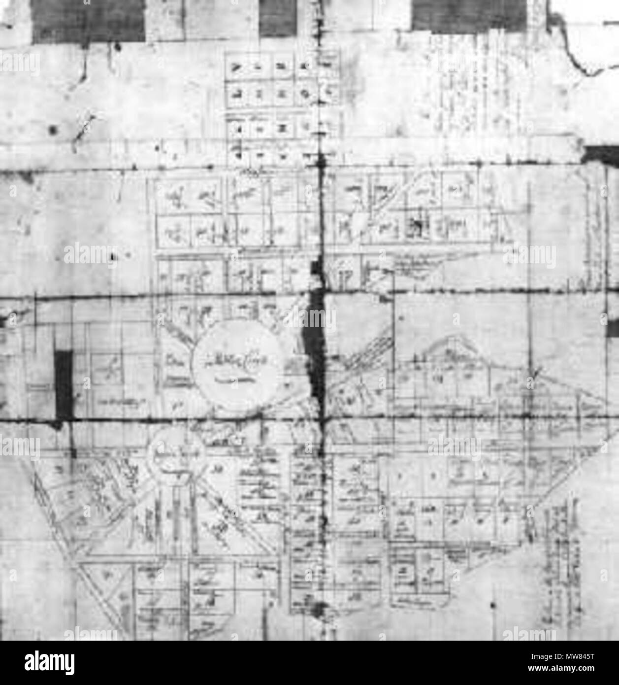 . Photograph of a 1743 copy of a 1718 map of w:Annapolis, Maryland ...