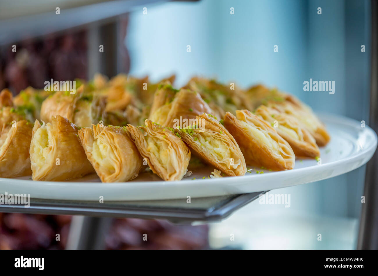 Arabic sweets on display Stock Photo - Alamy