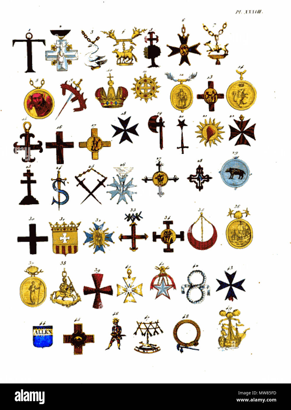 . Français : Collection historique des ordres de chevalerie civils et ...