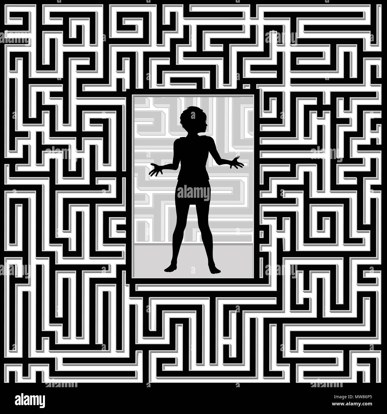 Woman searching for her personal goal and vision for the future Stock ...