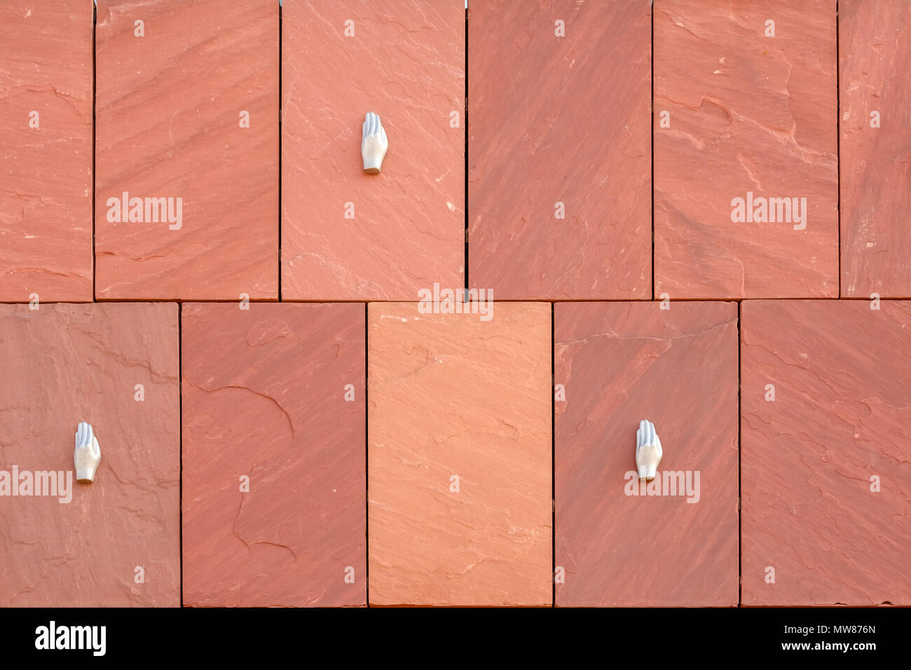 Details of the outside wall of the MAS museum in Antwerp, Belgium Stock ...