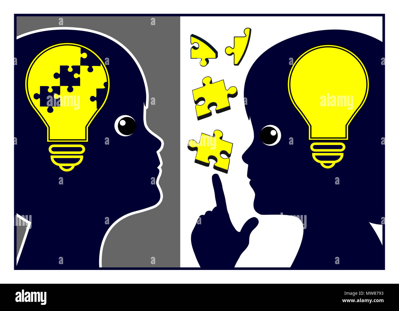 Children learn from each other at home, in kindergarten or school Stock ...