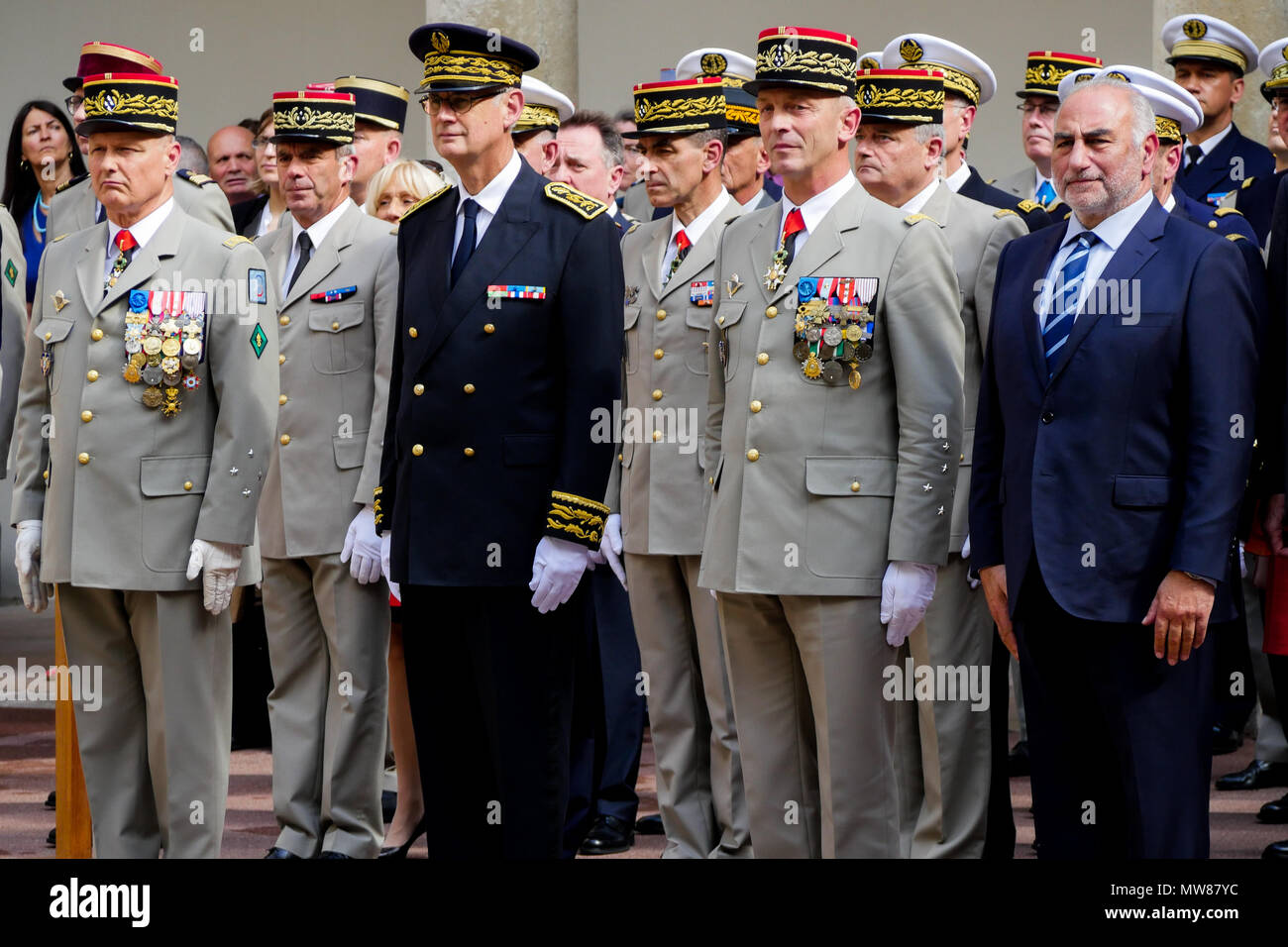 Lyon, France, 31st May 2018: General of Army Francois Lecointre (center ...