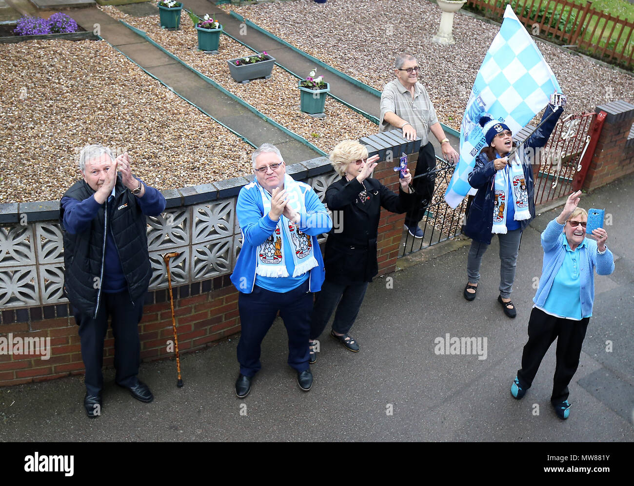 Coventry City fans during the Sky Bet League Two promotion parade in ...