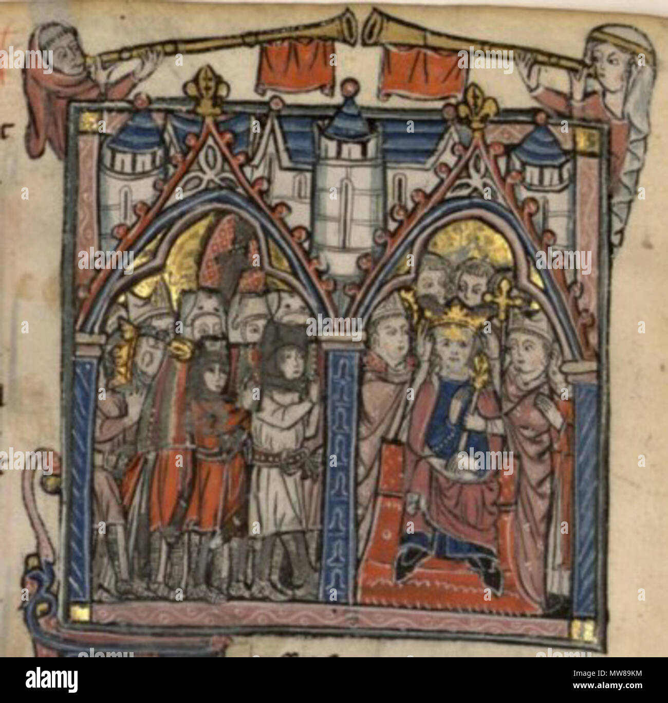 . Français : Couronnement de Baudouin II . middle age. Unknown 69 ...