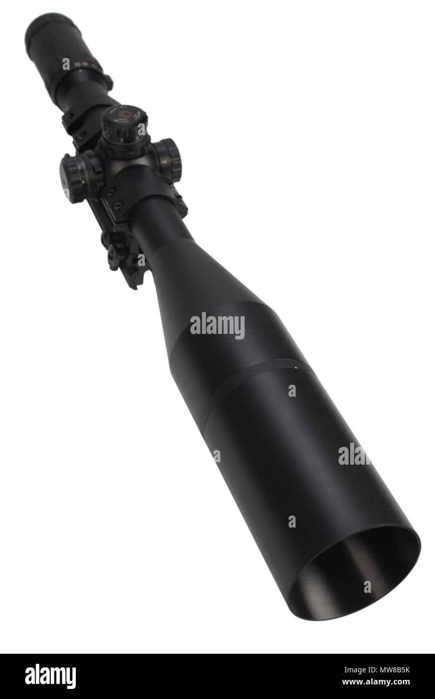 sniper scope isolated on white Stock Photo - Alamy