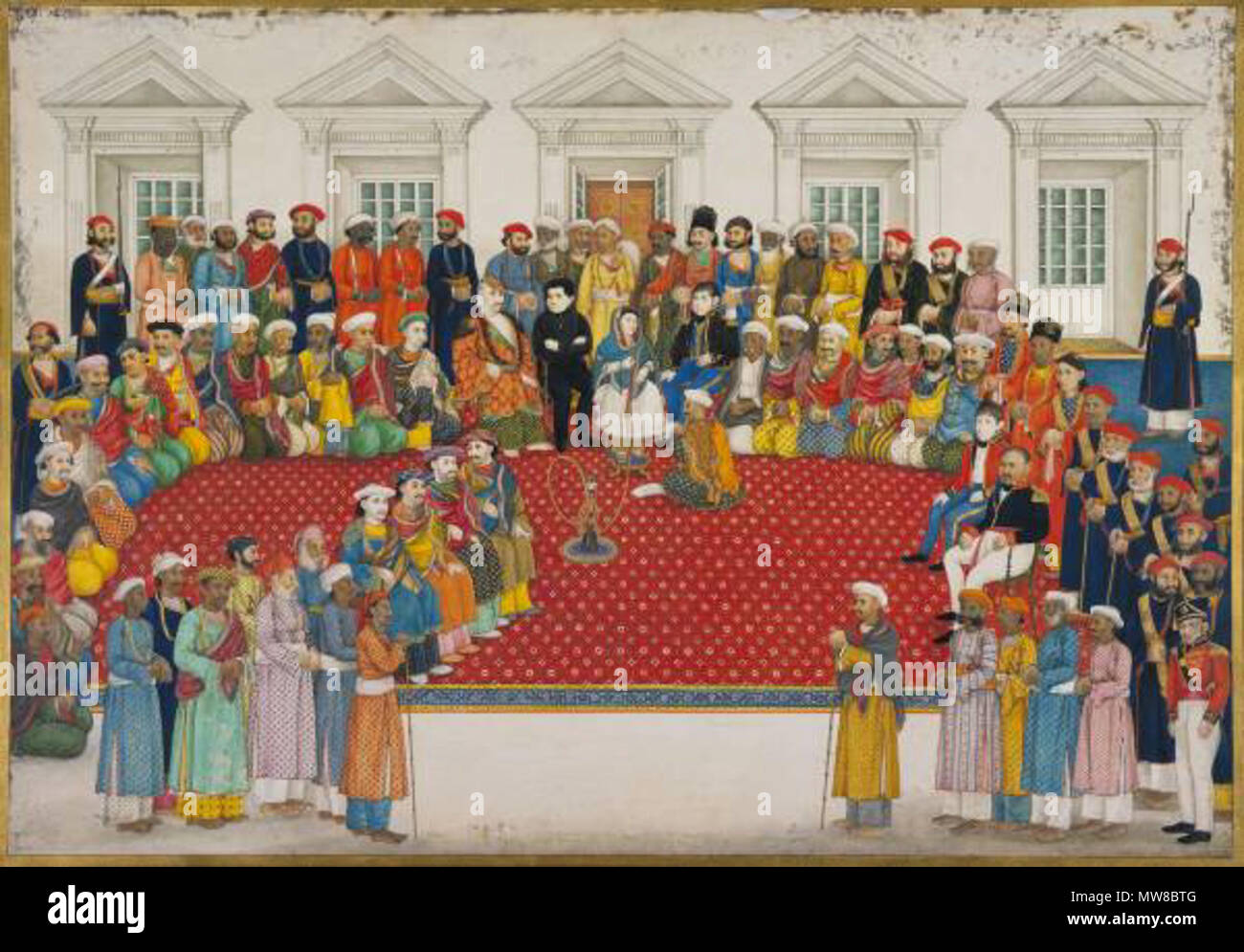 . Begum Samru's Household. Commentary: This painting was made for Begum ...