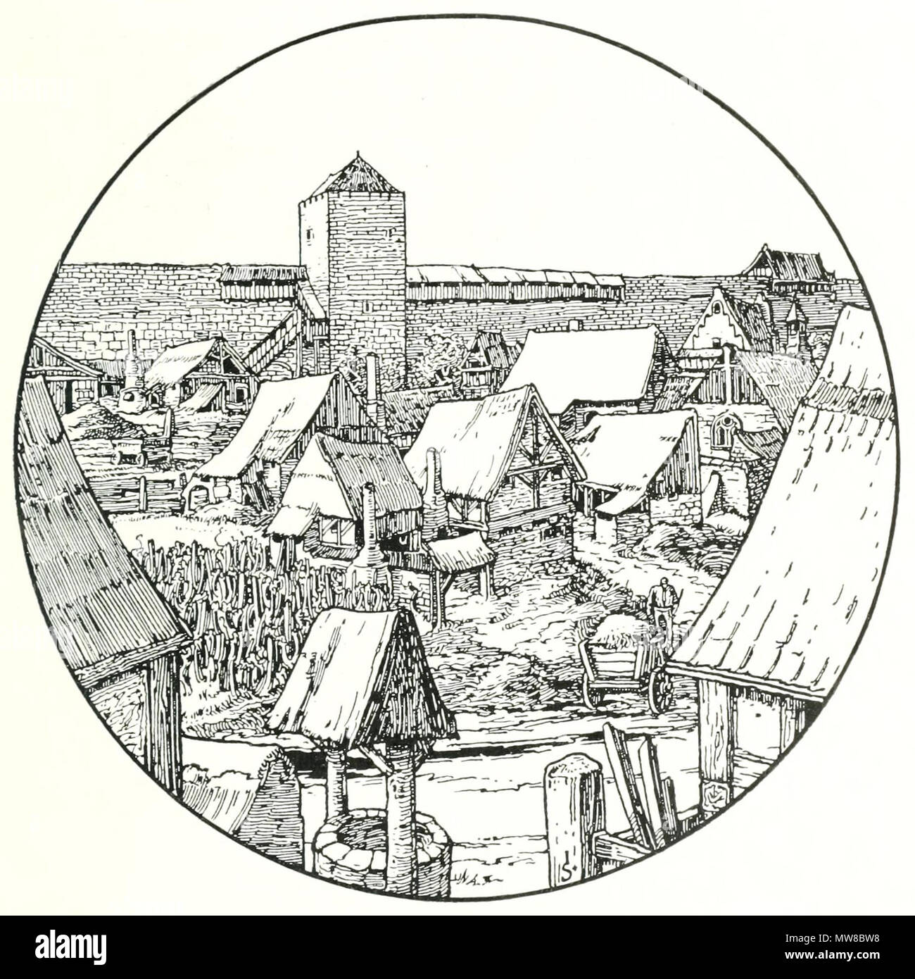 . English: Behind the city walls. 1903. Joseph Sattler 78 Behind the ...