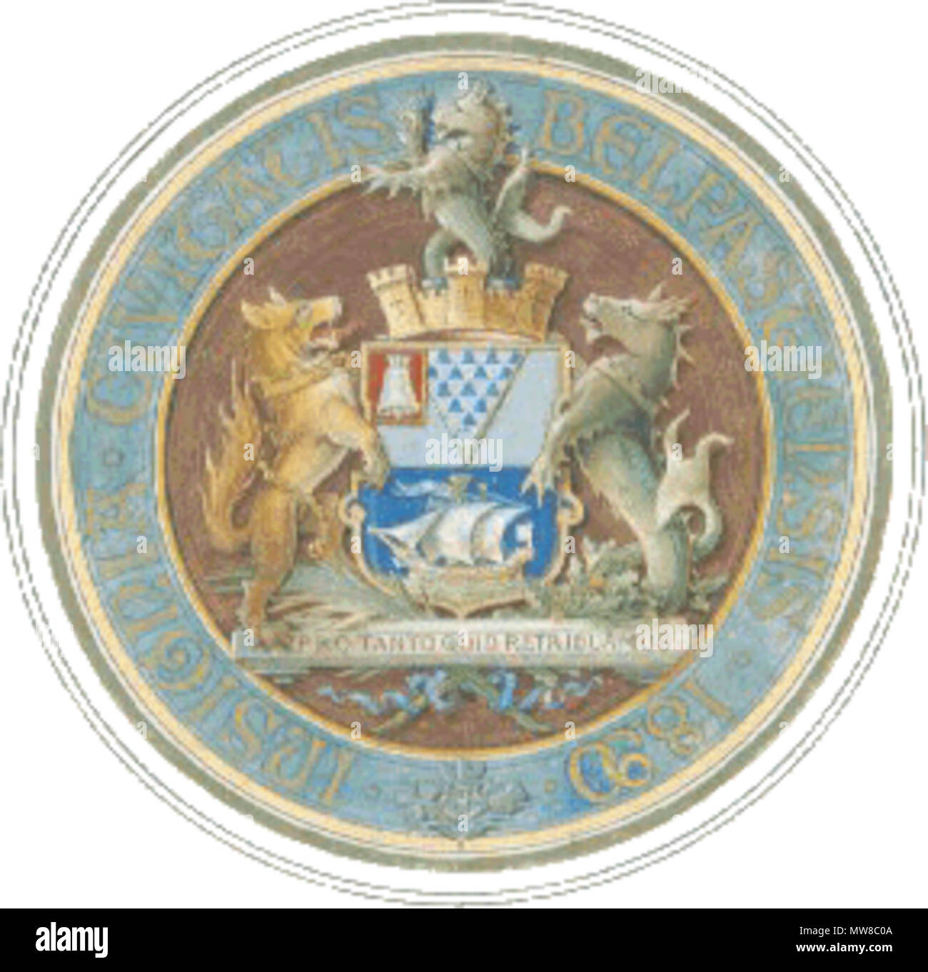 79 Belfast city CoA painting Stock Photo - Alamy