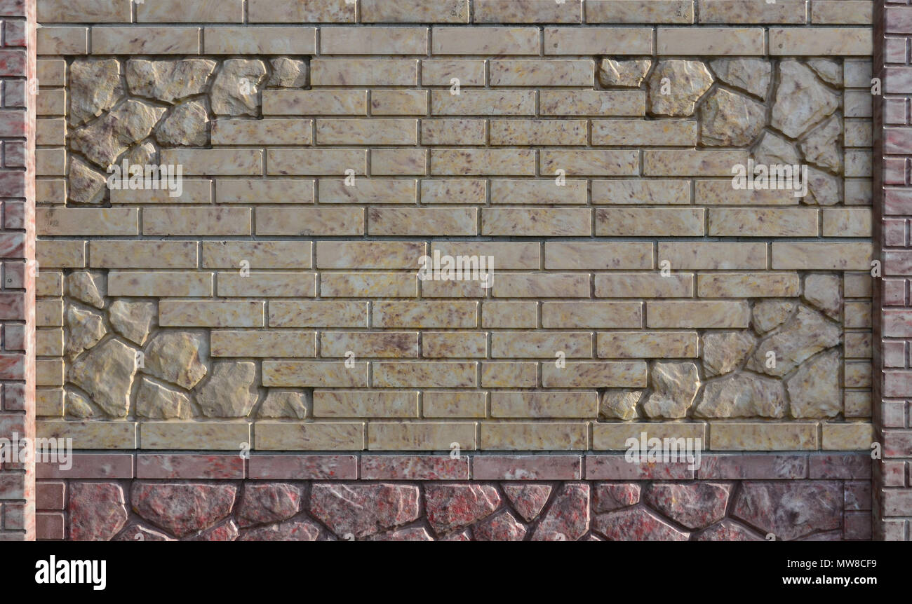 Stone fence texture - building feature. The texture of a modern ...