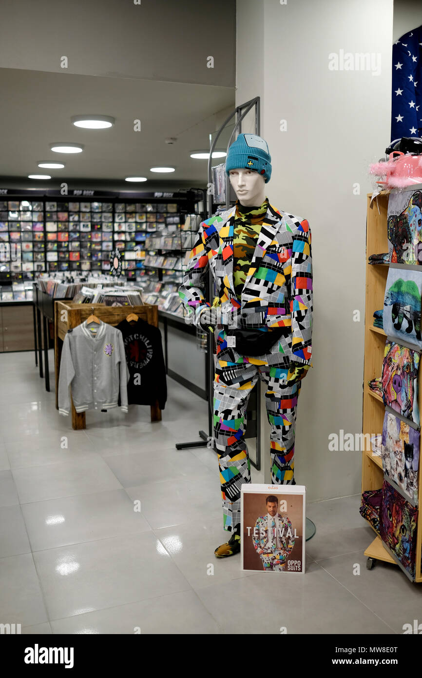 Mannequin dressed in Oppo Suit at the fashion store in Riga, Latvia ...