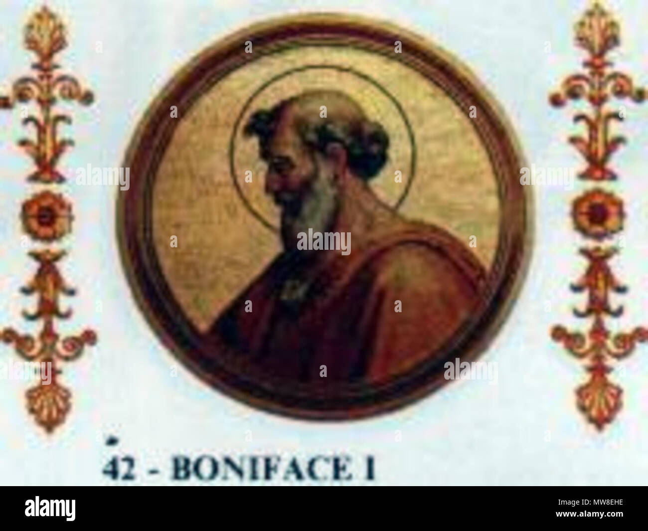 . Pope Bonifacius I . 5th century. Unknown 90 Bonifacius I Stock Photo ...
