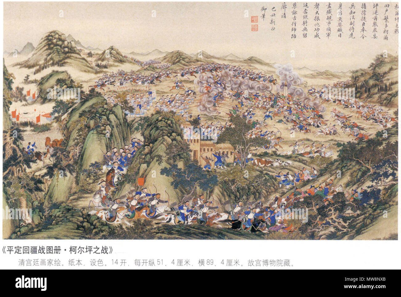 . A scene of the Chinese Campaign against Rebels in the East turkestan ...