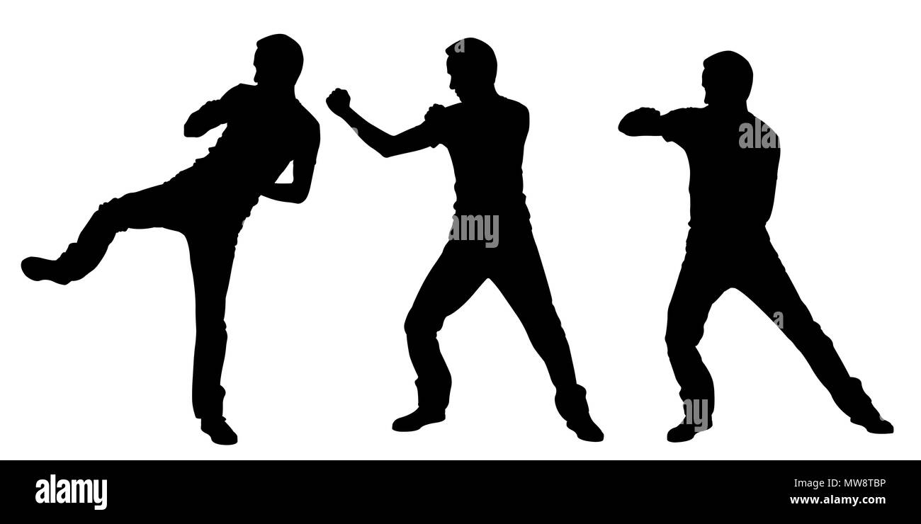 Two Guys Fighting Silhouette Silhouette Of Two Men Fighting Jigsaw