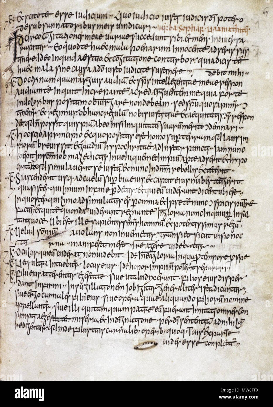 . English: Bodleian Library, MS Bodley 426 - folio 067r . 9th century ...