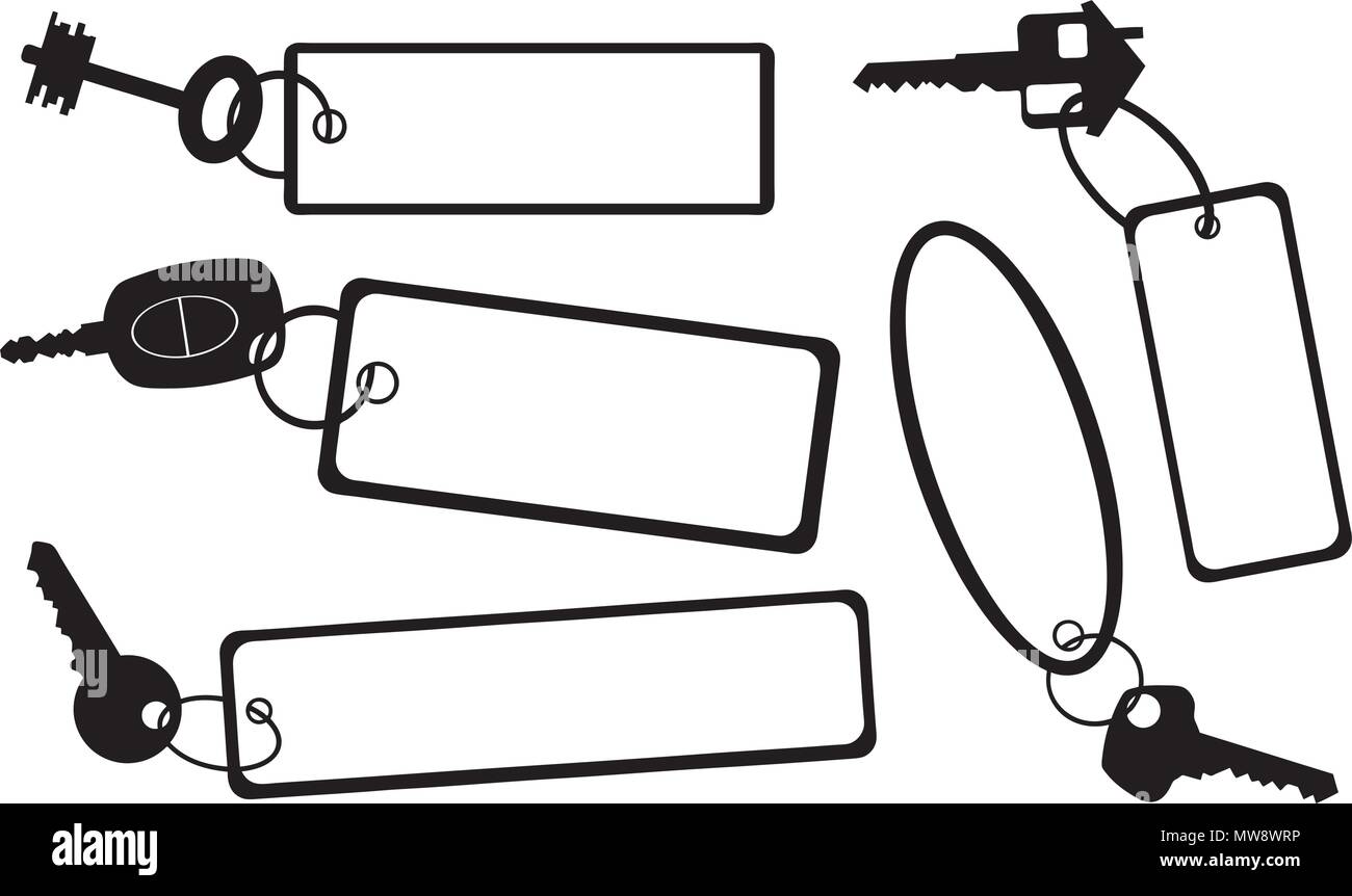 Keys house shape keyring Stock Vector Images - Alamy