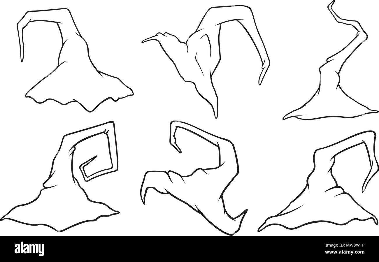 Set witch hats halloween Stock Vector Images - Alamy