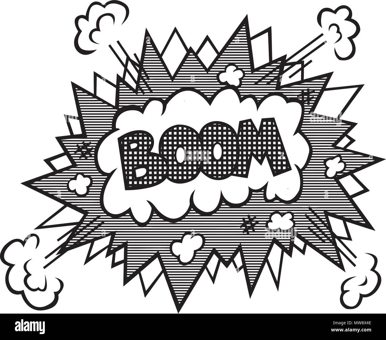 Boom comic text illustration isolated on white Stock Vector Image & Art ...