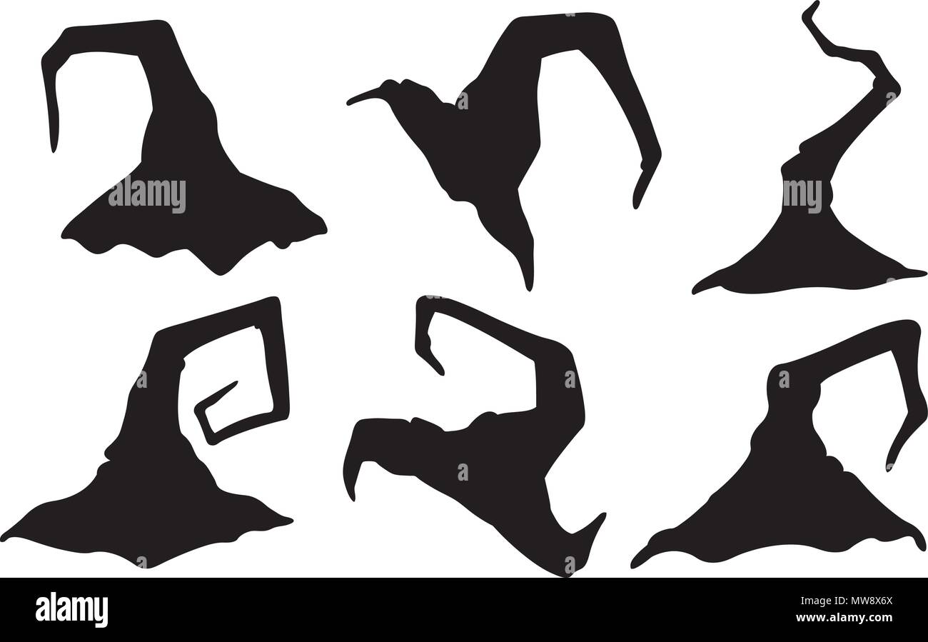 Set witch hats halloween Stock Vector Images - Alamy