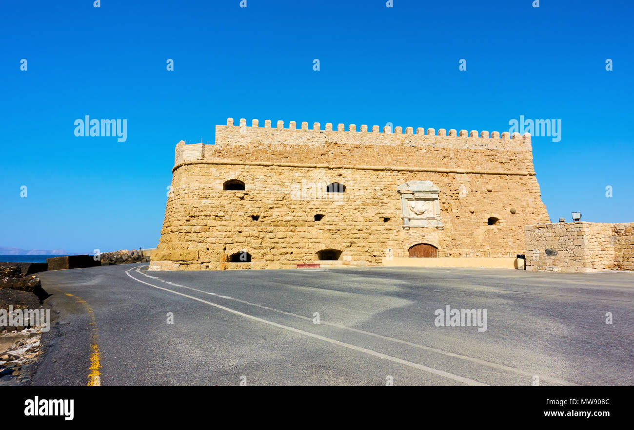 Venetian Fortress in Heraklion, Crete Island, Greece Stock Photo - Alamy