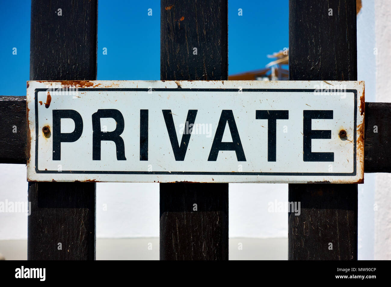 Private property sign on door hi-res stock photography and images - Alamy