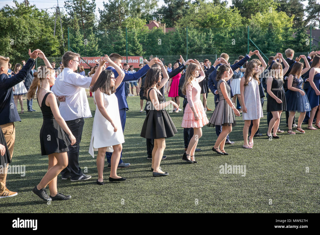 Jozefow, Poland - June 21, 2017: Polonaise dancing on the last day of ...