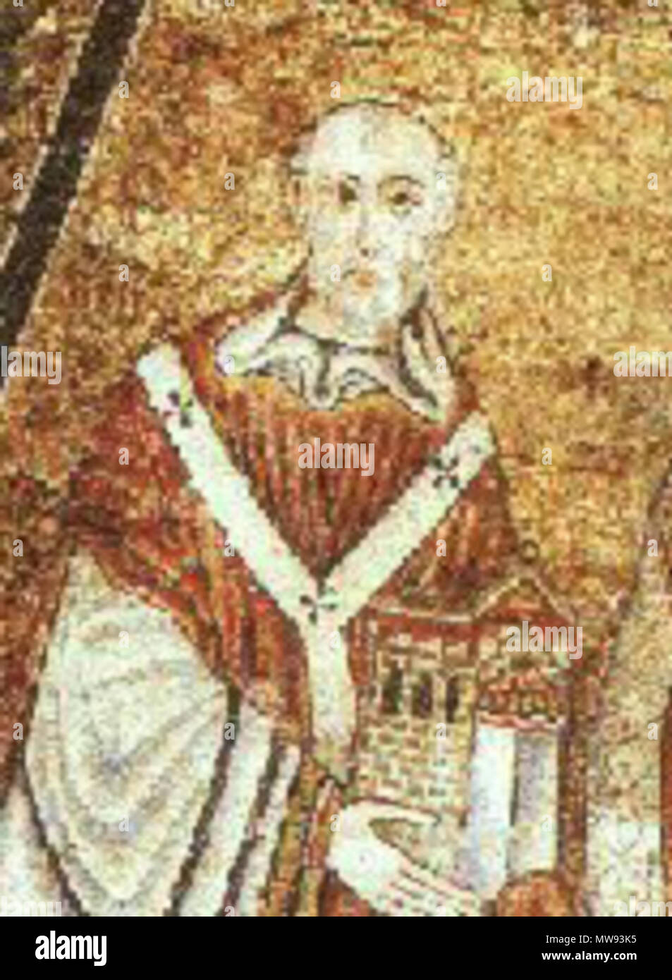 . Excerpt from a mosaic in the church Santa Maria in Trastevere in Rome ...