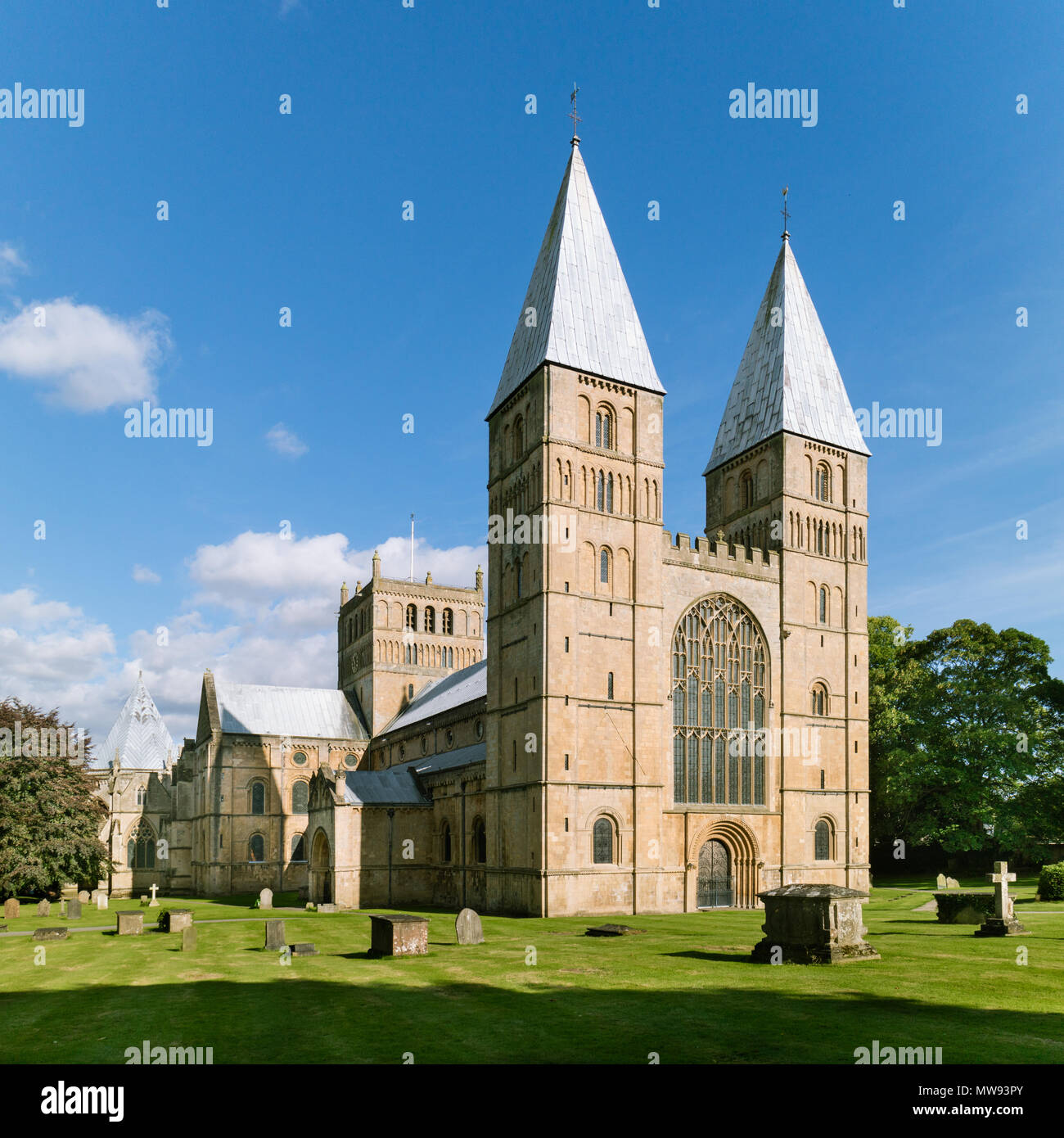 a square format view of the entire front and side of Southwell ...