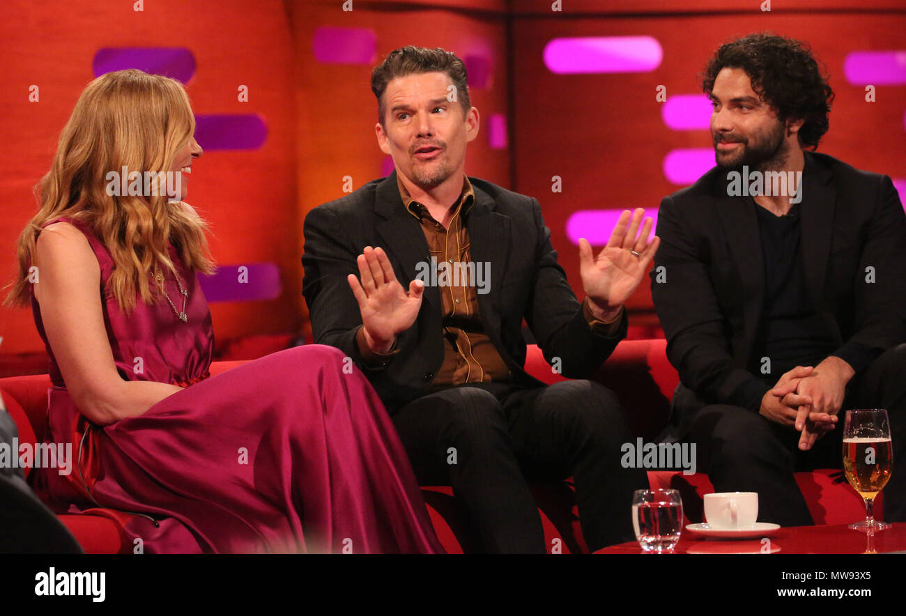 (left to right) Toni Collette, Ethan Hawke and Aidan Turner during the ...