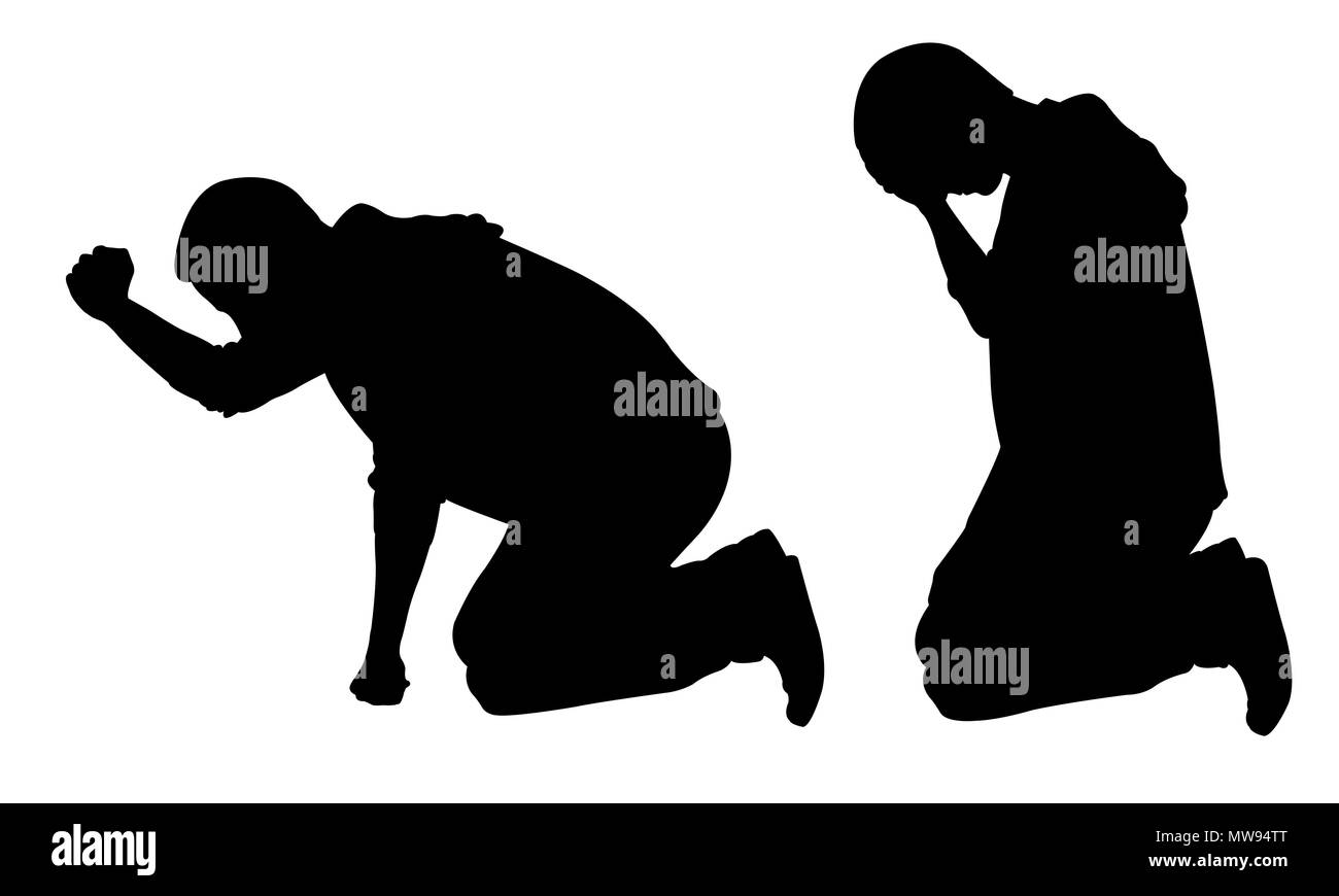 Man upset silhouette hi-res stock photography and images - Alamy